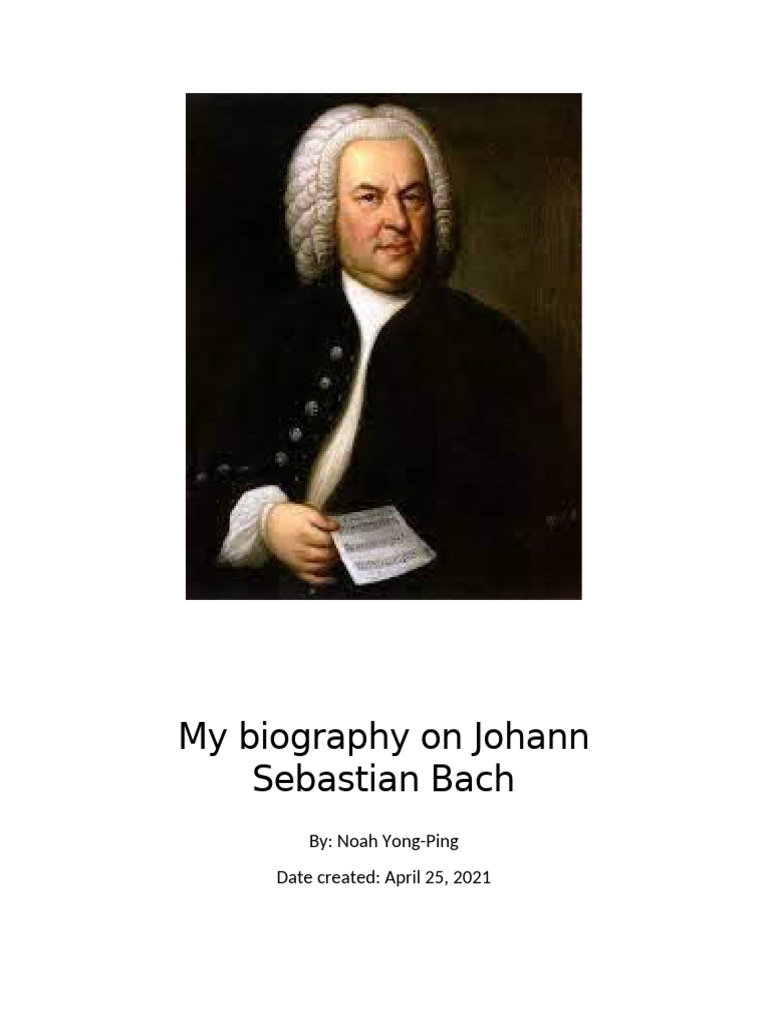 Johann Sebastian Bach: A Biography | PDF | Art | Religion & Spirituality