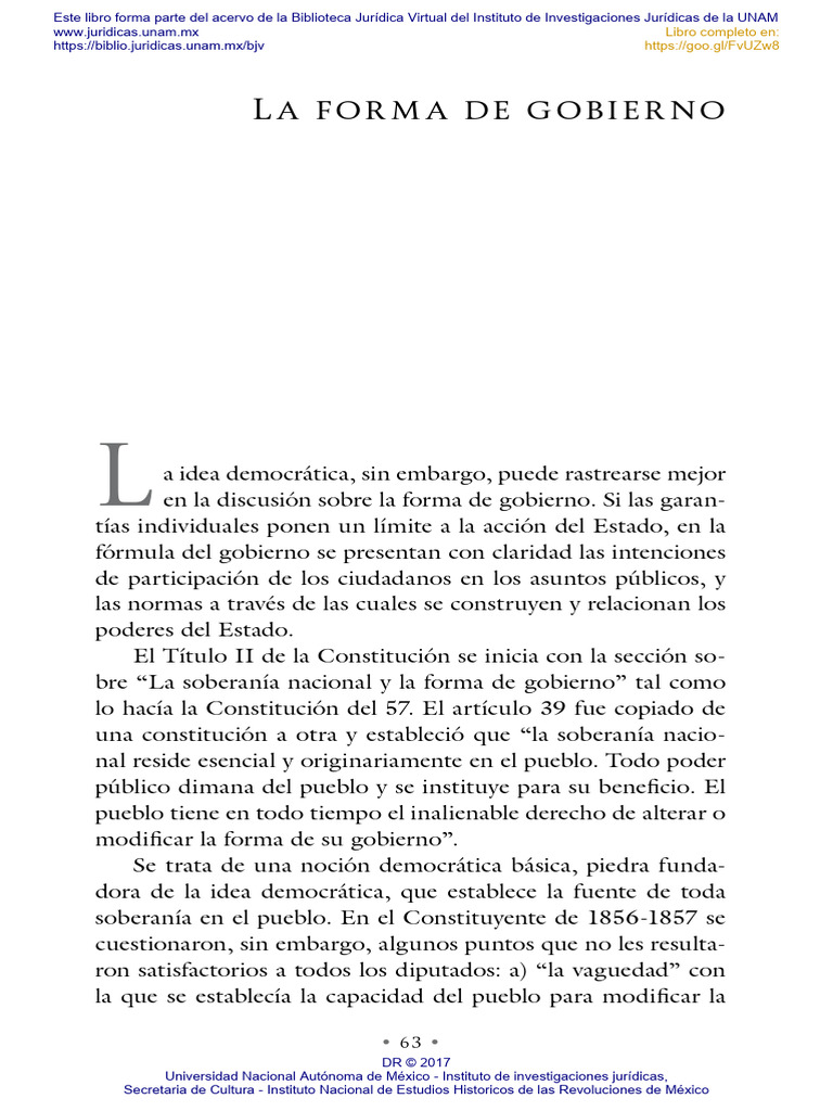 Soberanía y Gobierno Democrático | PDF | Legislador | México
