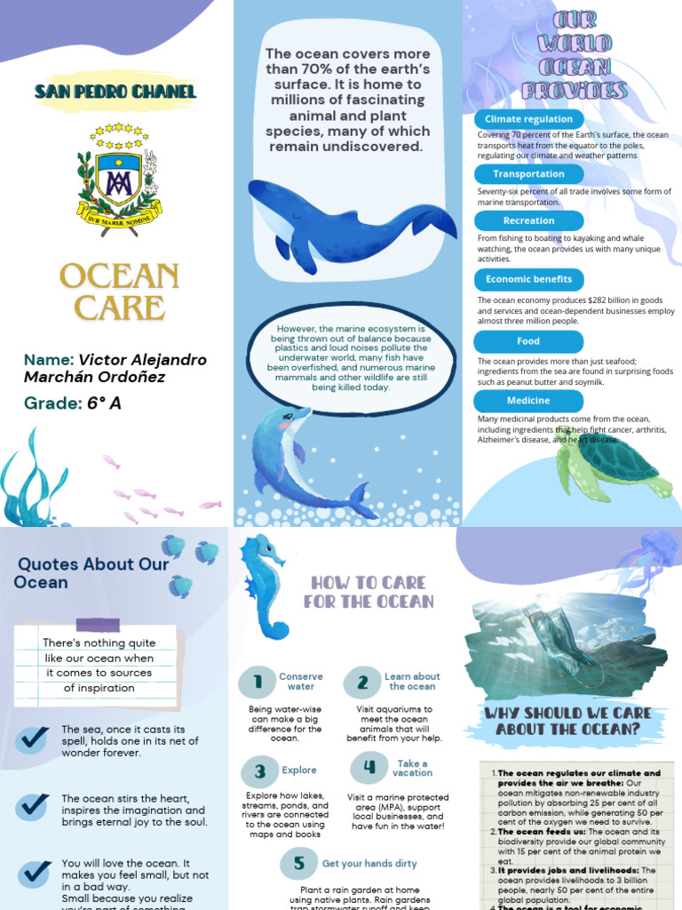 Tríptico Informativo | PDF | Oceans | Nature