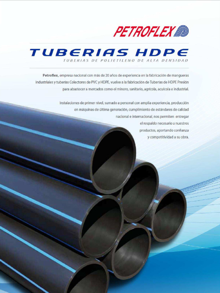 Ficha Tecnica CT Pead Petroflex | PDF | Tubería (transporte de fluidos) | Polietileno