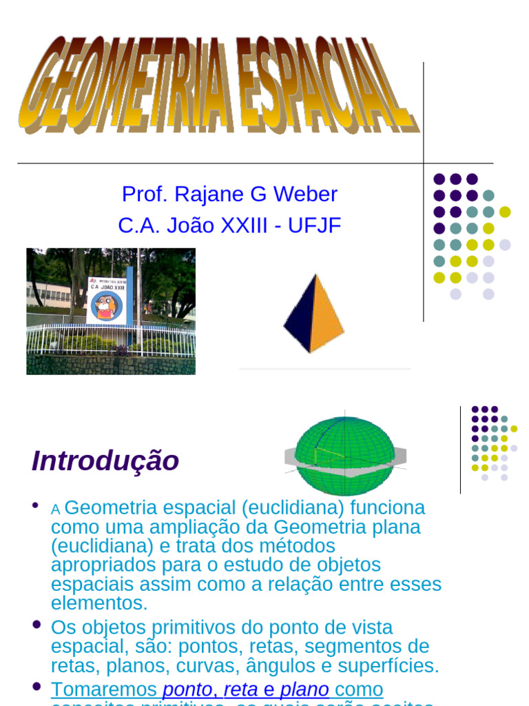 Geometria Espacial: Fundamentos e História | PDF | Triângulo | Polítopo