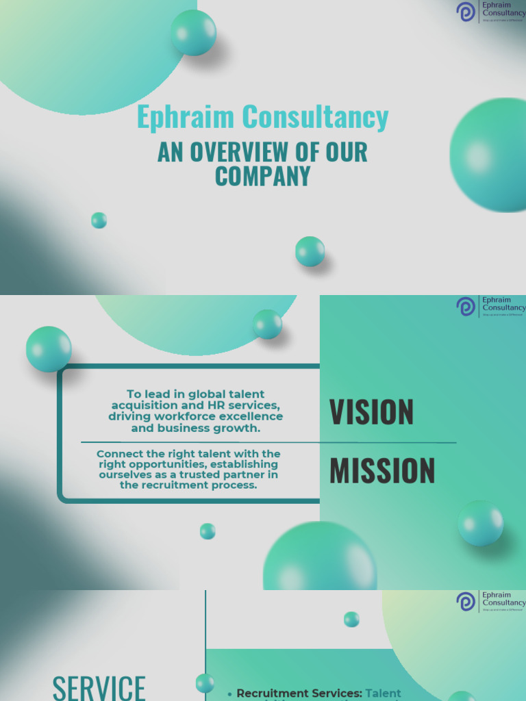 Ephraim Consultancy Company Presentation | PDF