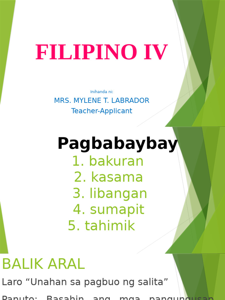 FILIPINO-CO1-maam Fe | PDF