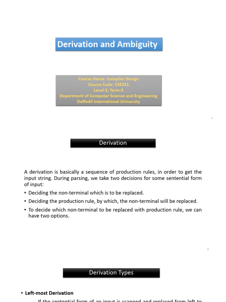 3b. LMD & RMD | PDF | Parsing | Mathematical Logic