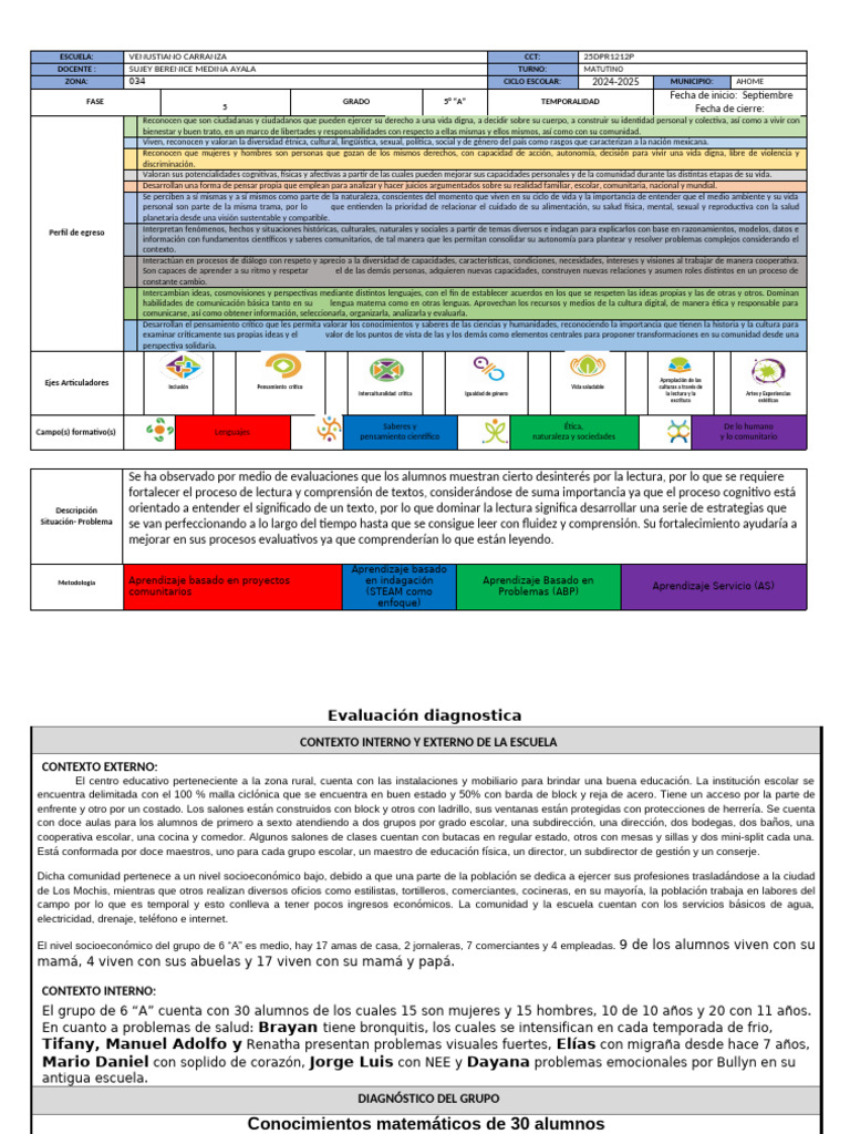 Plan Analitico 2024-2025 | PDF | Biodiversidad | Entorno natural