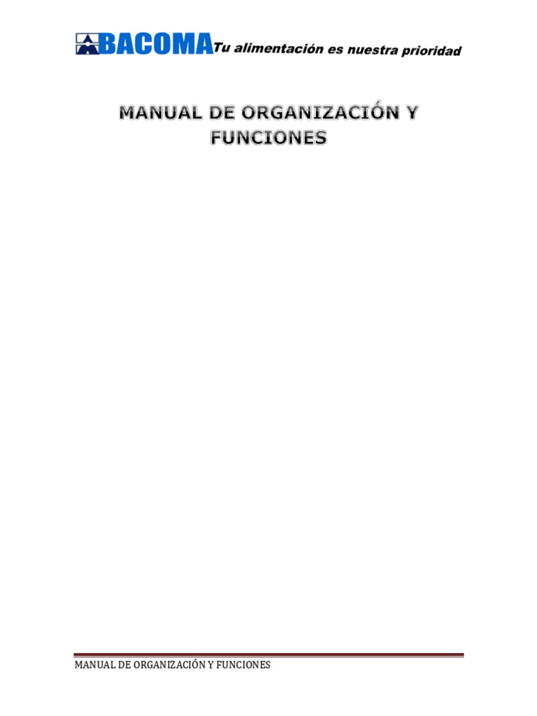 Manual de Organizacion y Funciones | PDF | Presupuesto | Contabilidad