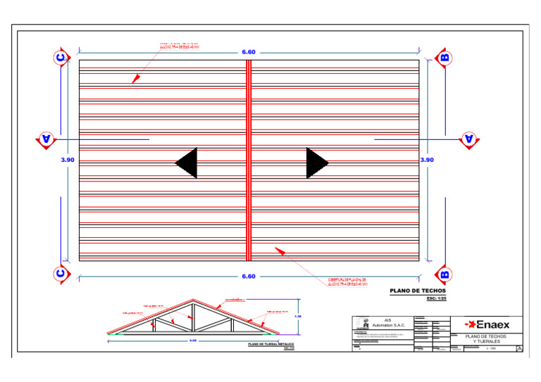 Plano de Techos y Tijeral Metálico | PDF
