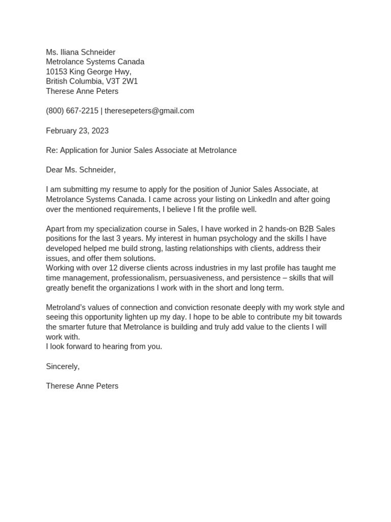 Cover Letters | PDF | Career & Growth | Business