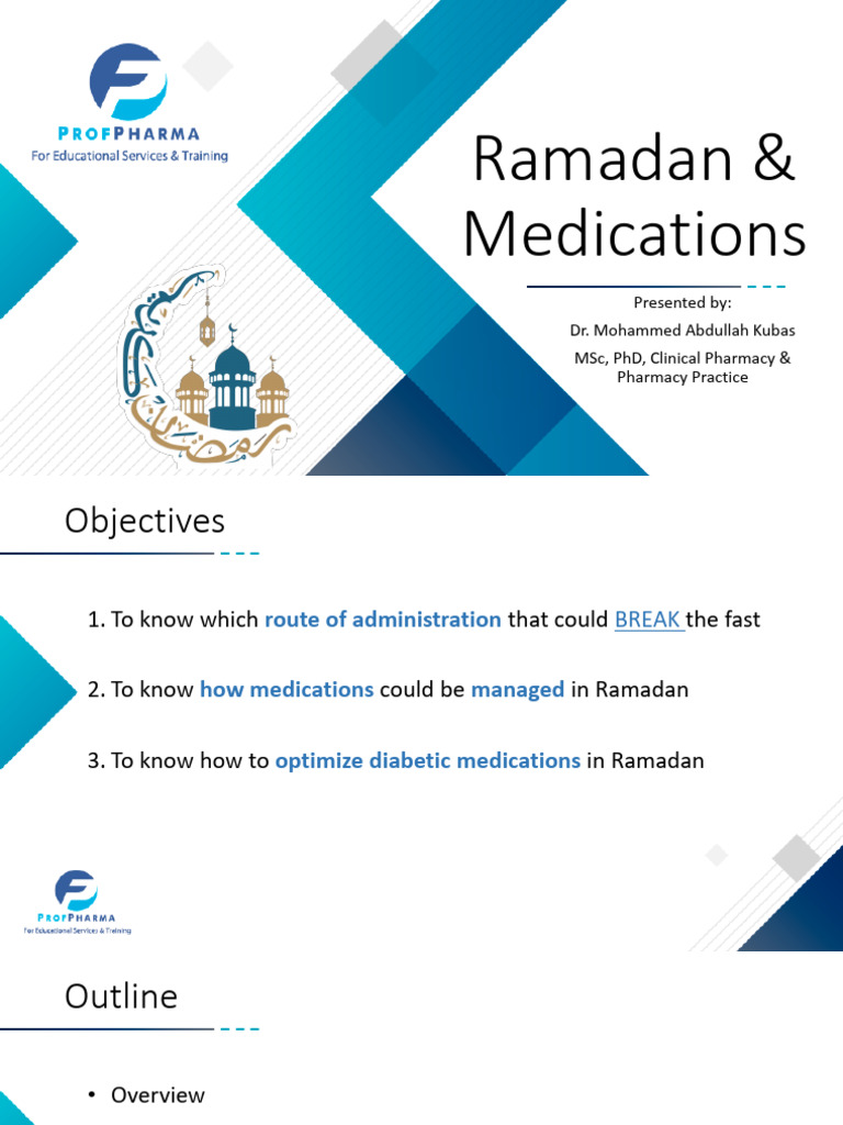 Ramadan & Medications - 2023 (Dr. Mohammed Kubas) | PDF | Diabetes ...