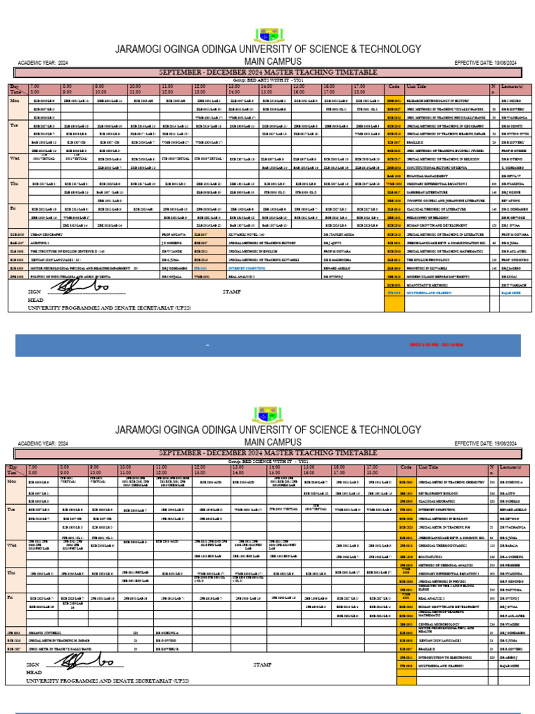 Final Third Years Main September - December 2024 Master Teaching ...