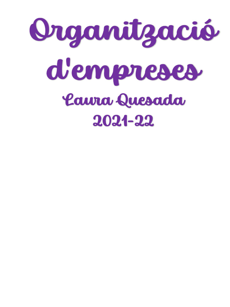 Teorías de Organización Empresarial | PDF | Business | Division de trabajo