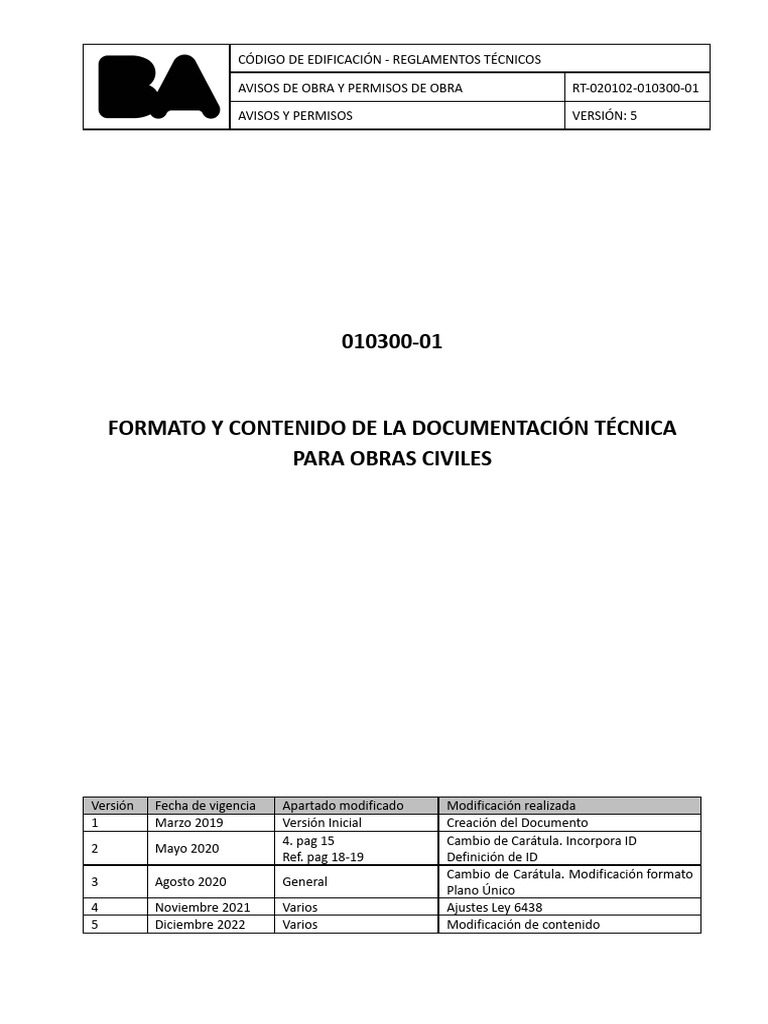 Documentación Técnica para Obras Civiles | PDF | Código de construcción ...