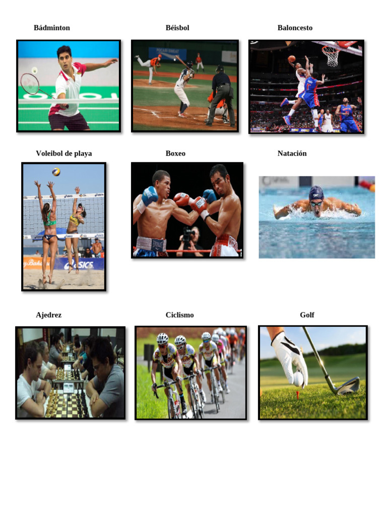 Deportes en Ingles y Español | PDF