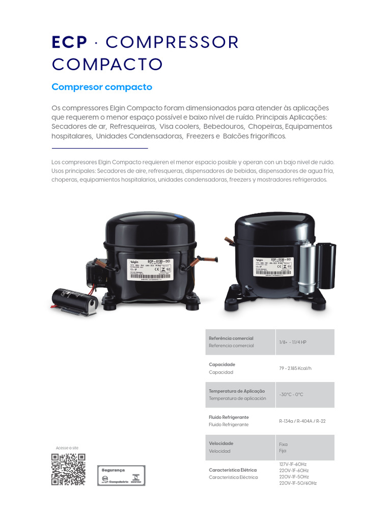 Manual Compressor ECP Agosto 2024 | PDF | Gases | Electrodoméstico