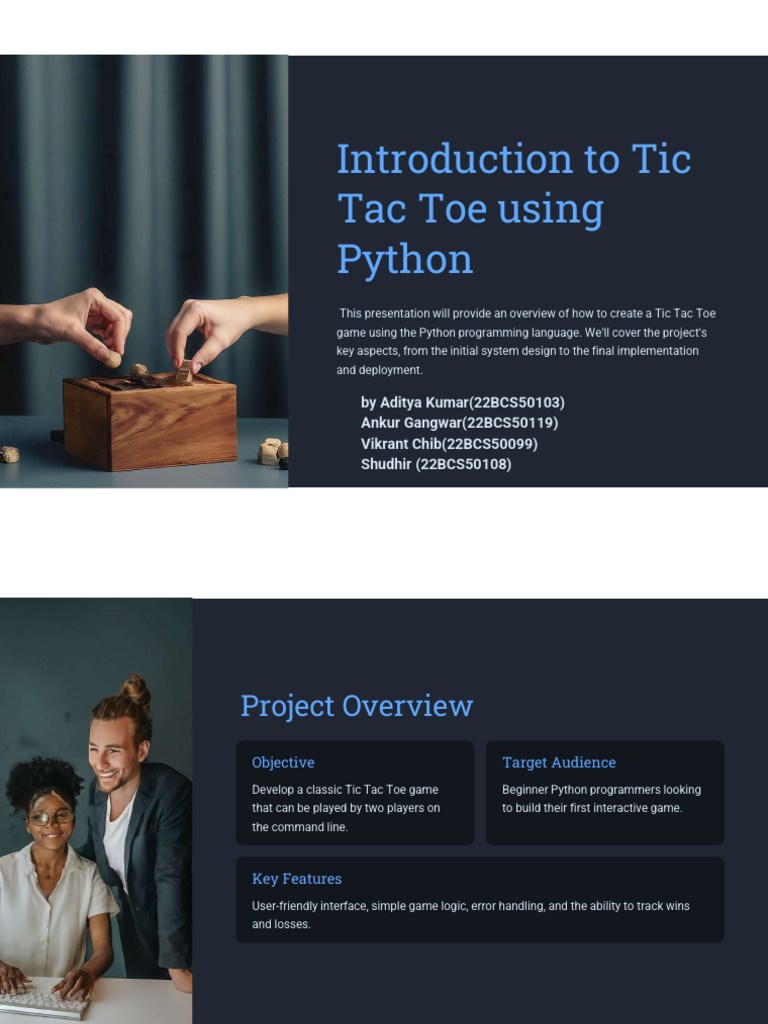 Tic tae toe ppt | PDF | Command Line Interface | Unit Testing