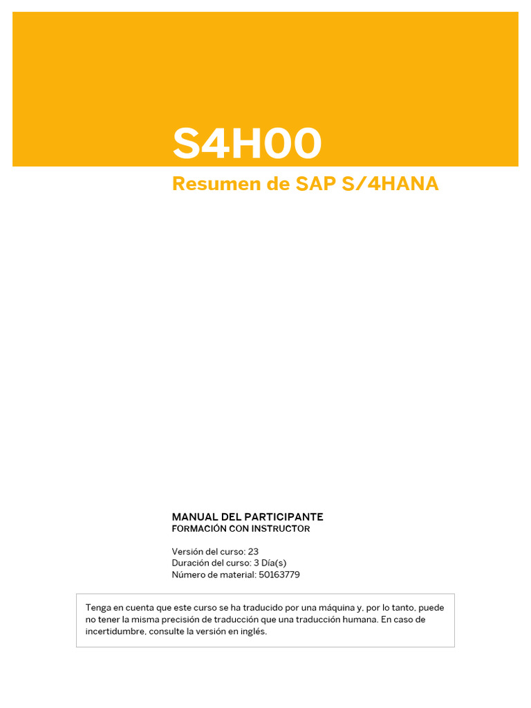 Sap SH400 | PDF | Software de la aplicacion | Inteligencia artificial