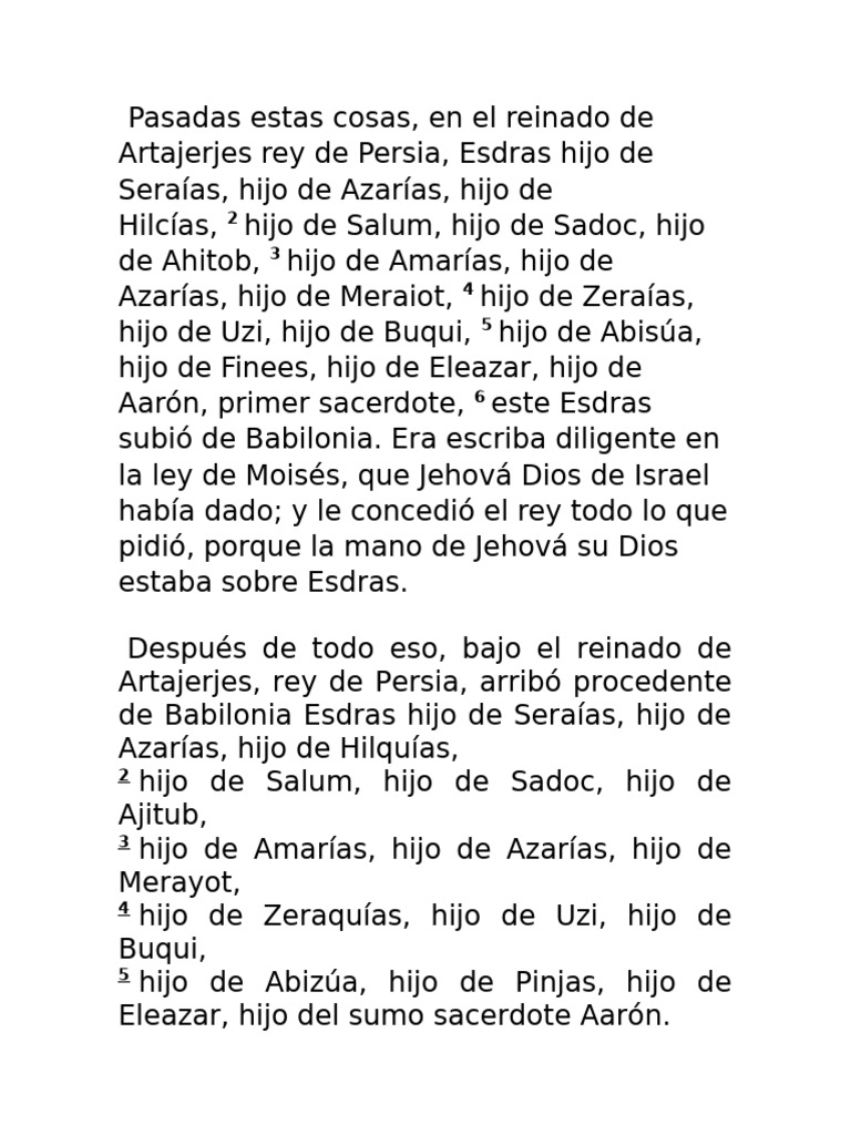 Genealogía de Esdras | PDF