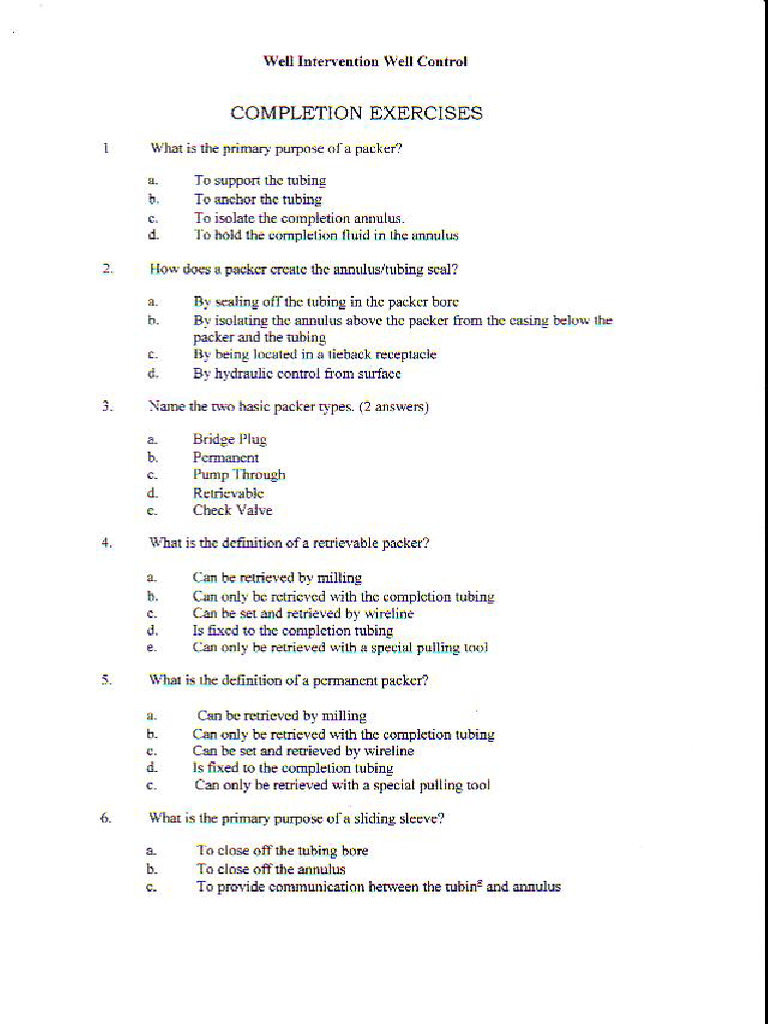 IWCF Completion Exerc | PDF
