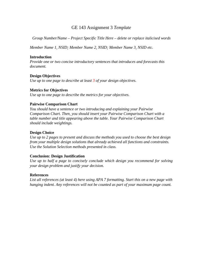 GE 143 Assignment 3 Guide | PDF