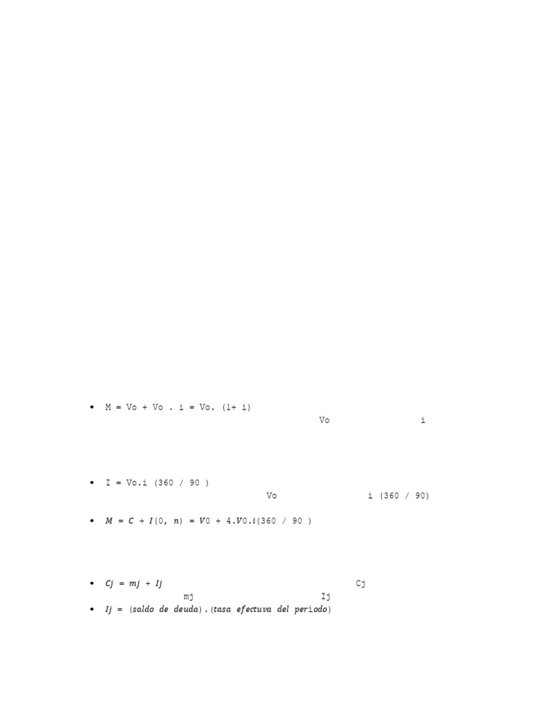 Fórmulas Calculo Financiero | PDF | Economias | Contabilidad financiera