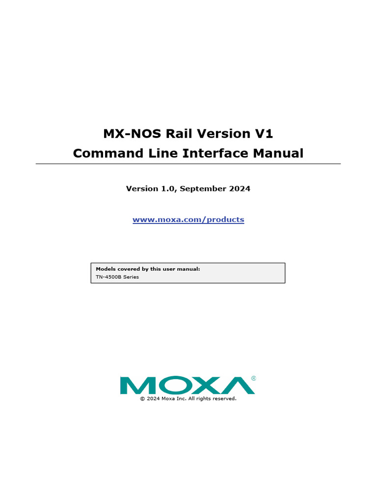 Moxa MX Nos Rail Version v1 Command Line Interface Manual v1.0 | PDF | Command Line Interface ...