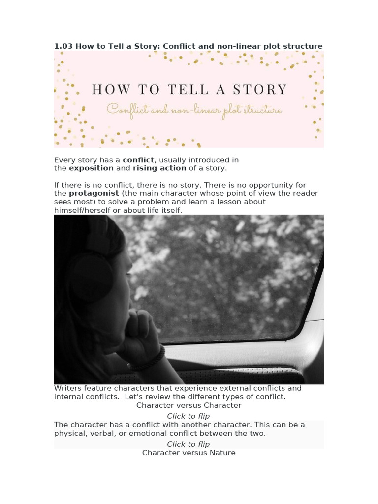 1 - 03 How To Tell A Story - Conflict and Non-Linear Plot Structure ...