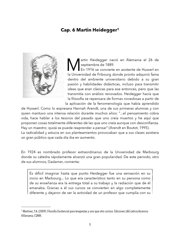 Heidegger Cap 6 | PDF | Martin Heidegger | Experiencia