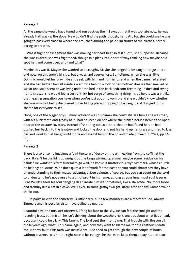 Prose Passage Analysis Examples | PDF | Art