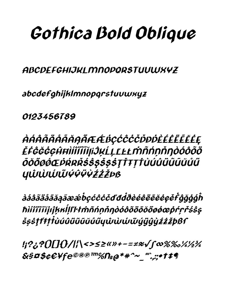 Gothica BoldOblique | PDF