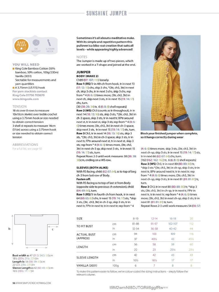 Jumper Open Work Sleeves | PDF