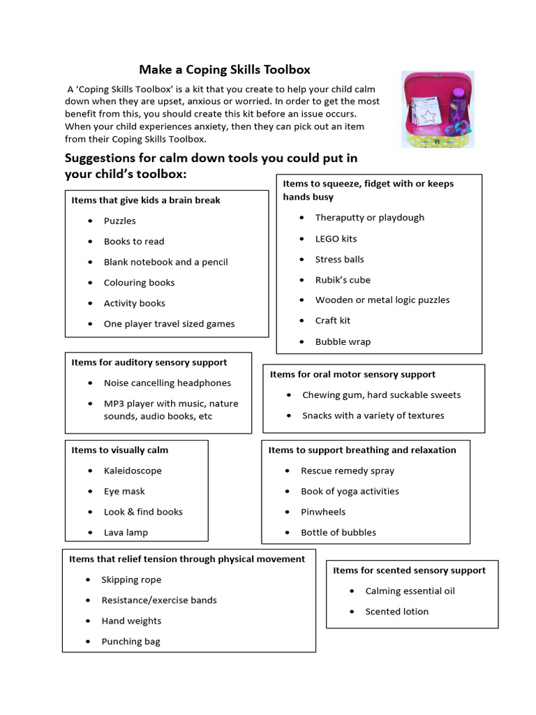 Create a Coping Skills Toolbox for Kids | PDF