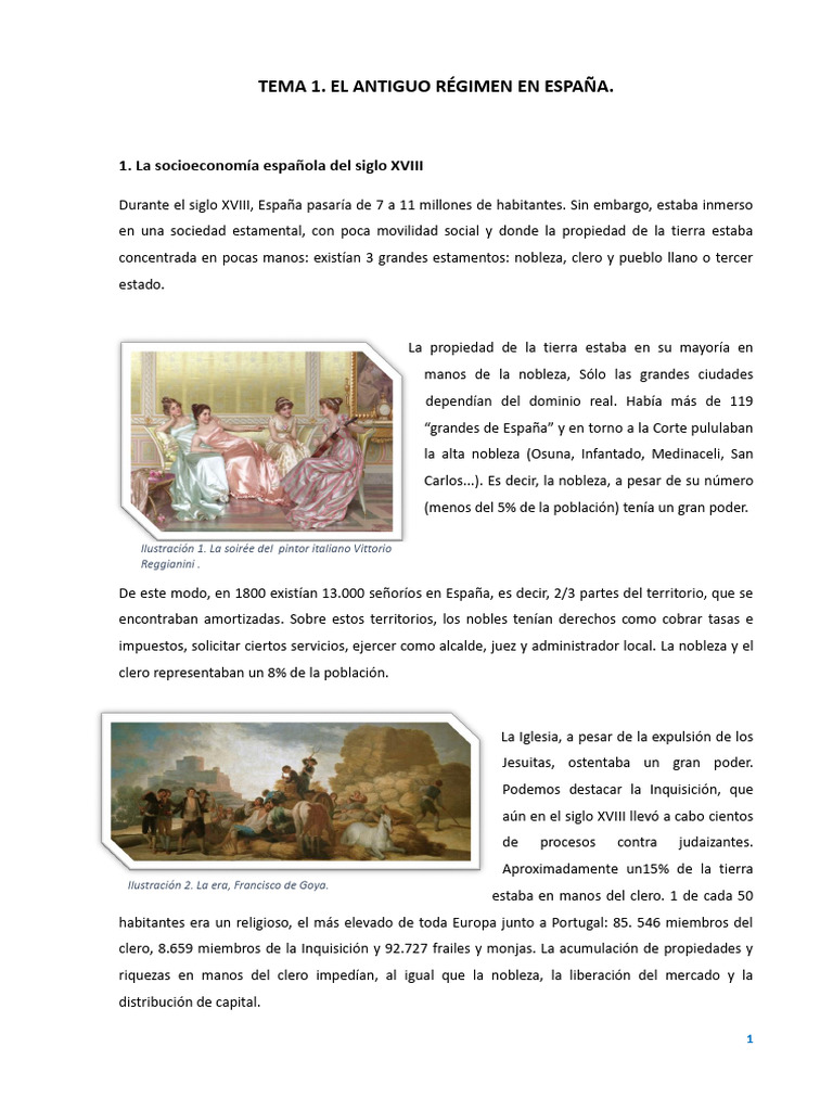Socioeconomía y Política en el Antiguo Régimen | PDF | España