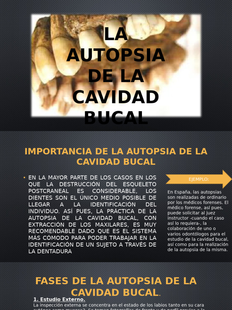 Autopcia Cavidad Bucal | PDF | Boca | Especialidades Medicas
