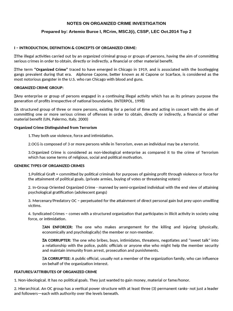 Cdi4 Organized Crime | PDF | Organized Crime | Human Trafficking
