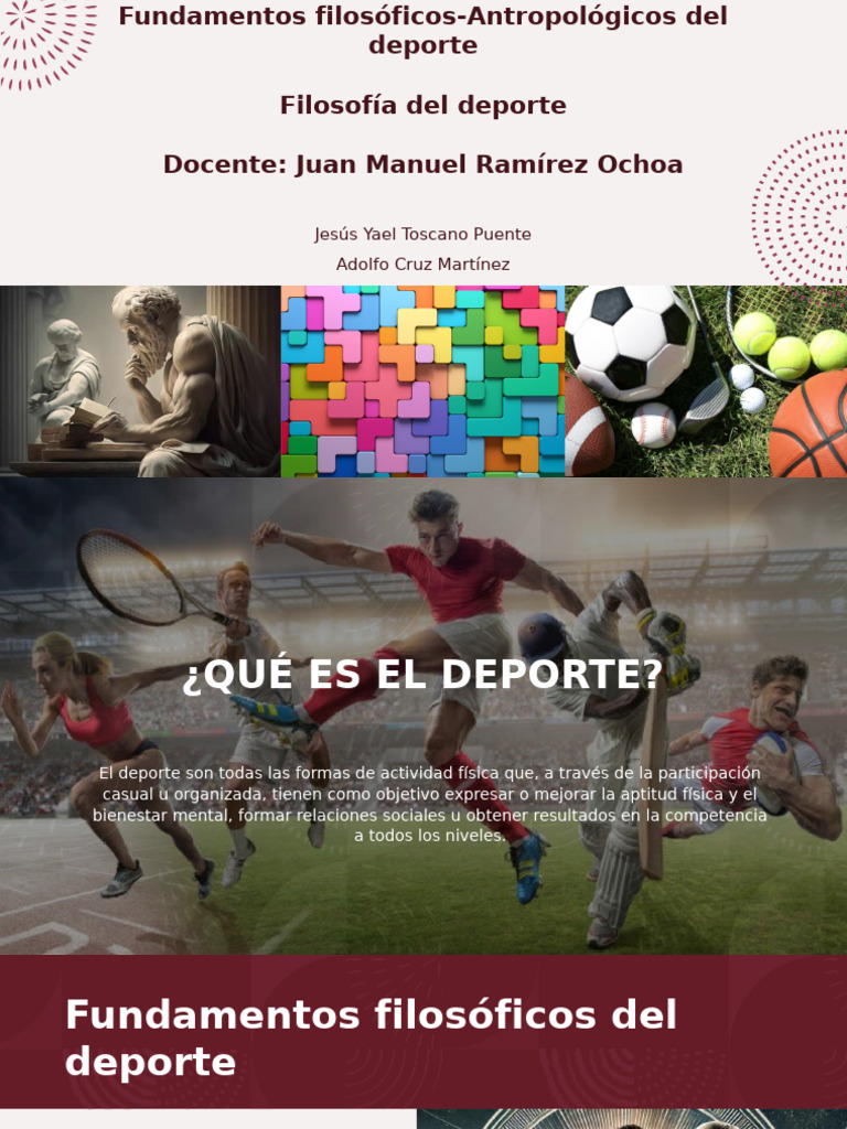 Fundamentos Filosoficos y Antropologicos Del Deporte | PDF