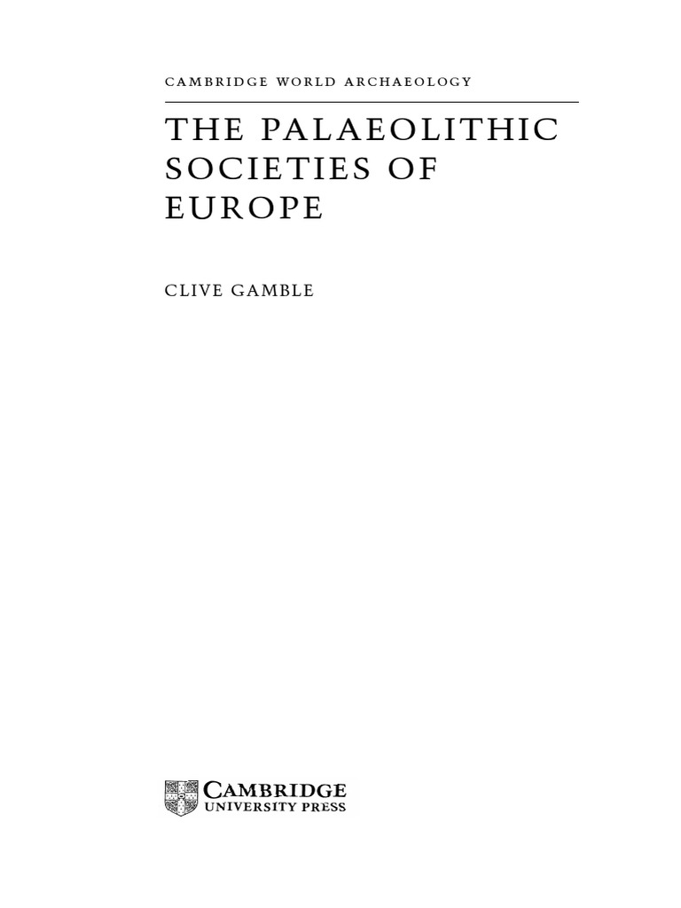 The Paleolithic Society of Europe | PDF | Paleolithic | Archaeology