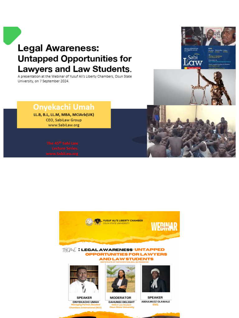 Legal Awareness Untapped Opportunities For Lawyers and Law Students ...