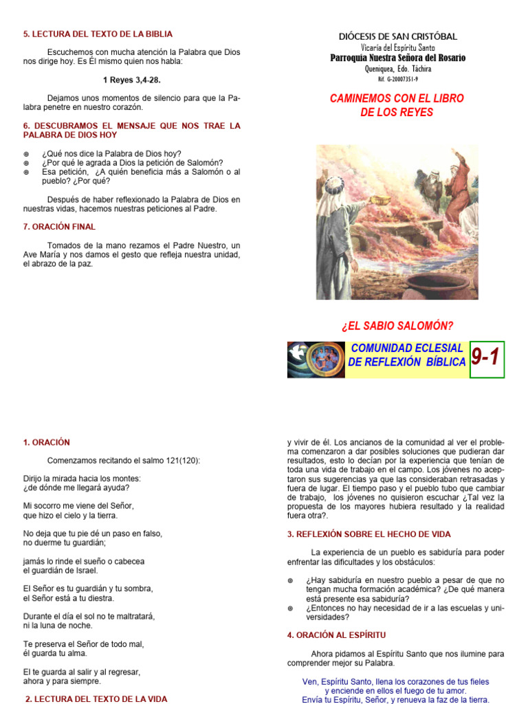 9-1 El Sabio Salomón | PDF | Oración | Biblia
