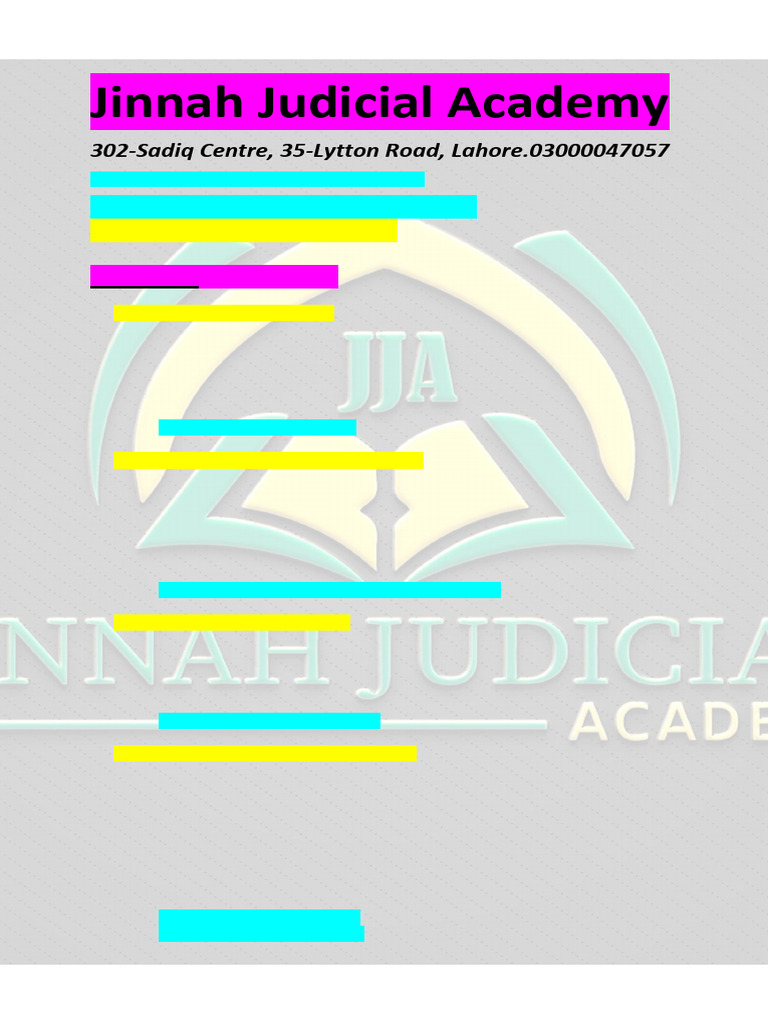 JJA Civil Judge Past Papers 2017,2019,2020,2022,2023 - Fined | PDF | Bail | Arrest