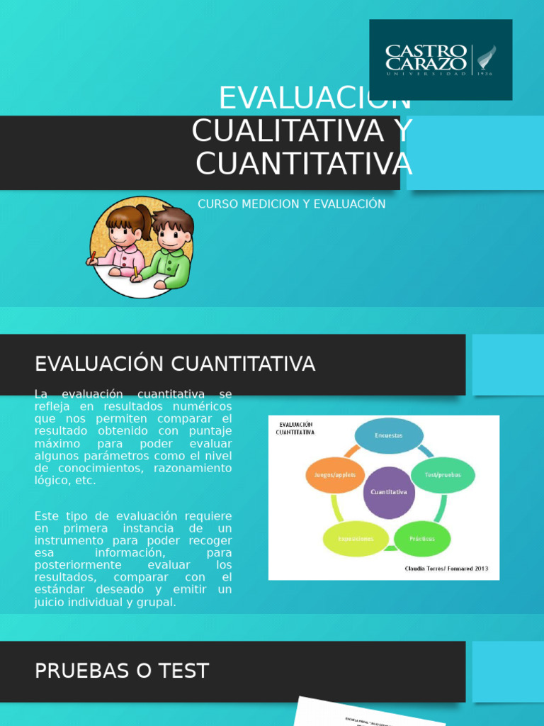 Evaluacion Cualitativa y Cuantitativa | PDF | Evaluación | Ciencia cognitiva