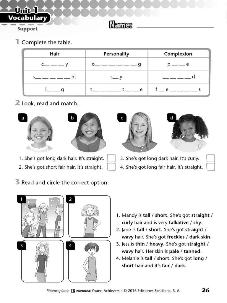6º Physical Appearance Worksheets | PDF | Skin | Human Skin Color