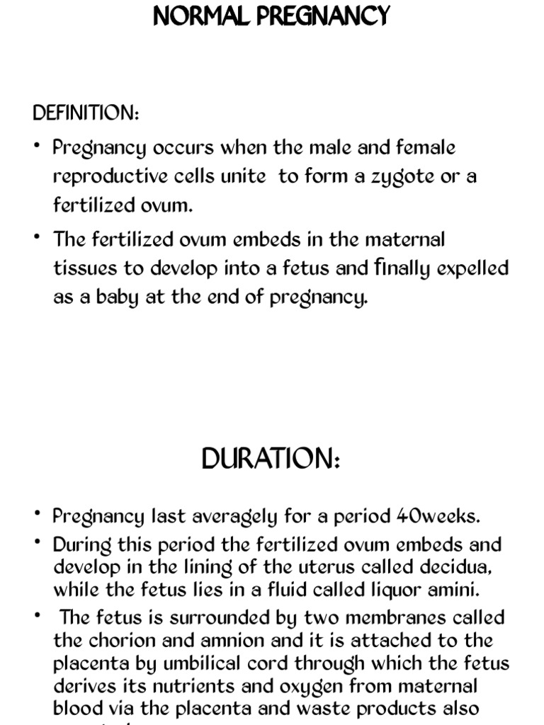 Normal Pregnancy | PDF | Uterus | Pregnancy