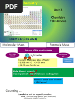 Moles & Stoichiometry Cheat Sheet | PDF | Mole (Unit) | Physics