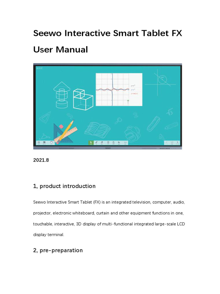 Seewo Interactive Smart Tablet FX User Manual | PDF | Computer Keyboard ...