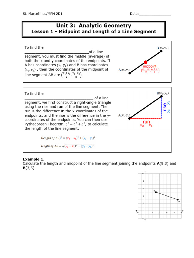 Unit 3 Lessons 1 Straight Line Equations | PDF | Triangle | Circle