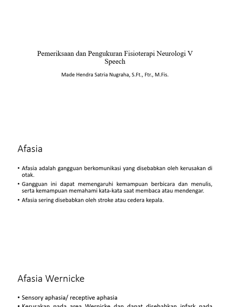 Pemeriksaan Dan Pengukuran Fisioterapi Neurologi V | PDF