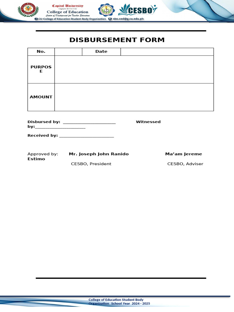Cesbo Form | PDF | Economies | Money