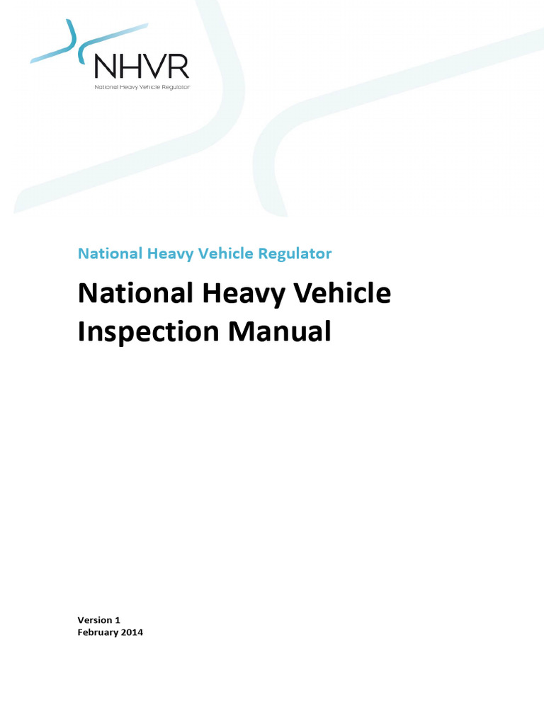 0124 National Heavy Vehicle Inspection Manual | PDF | Vehicles | Brake