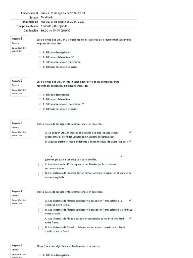 Técnicas de Sistemas Recomendadores | PDF | Ciencias de la Computación ...