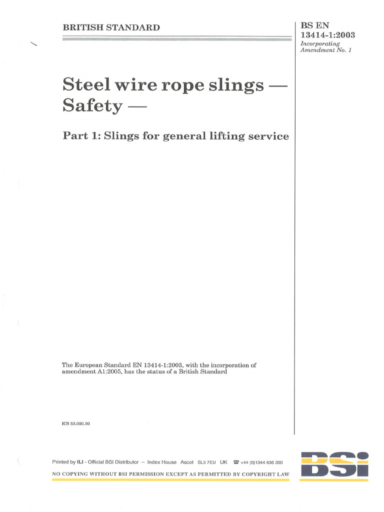 Safety - Part 1 Slings For General Lifting | PDF